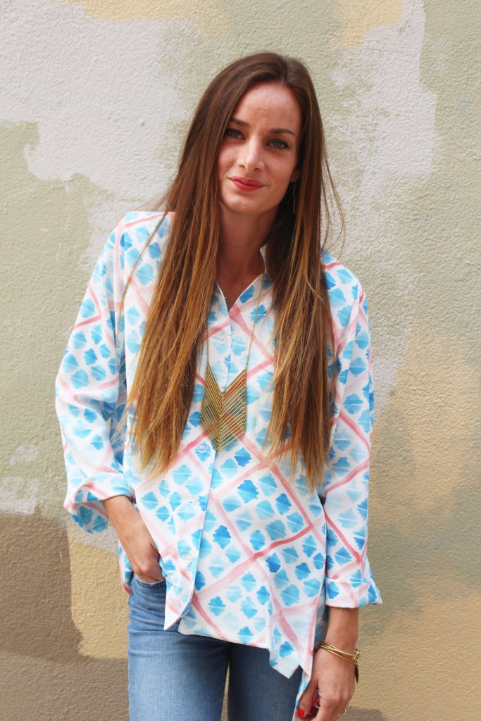 Helga Shirt Pattern with Digital Fabrics – The Sara Project