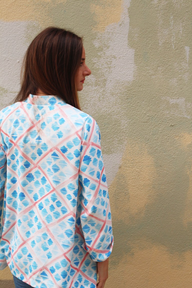Helga Shirt Pattern with Digital Fabrics – The Sara Project