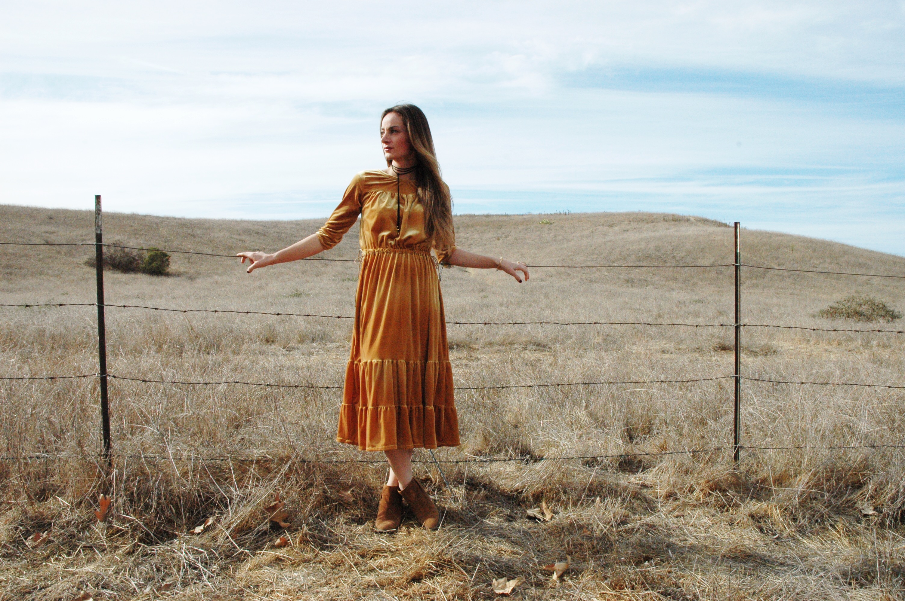 Boho Stretch Velvet Dress Pattern tutorial + Sew-along. – The Sara Project