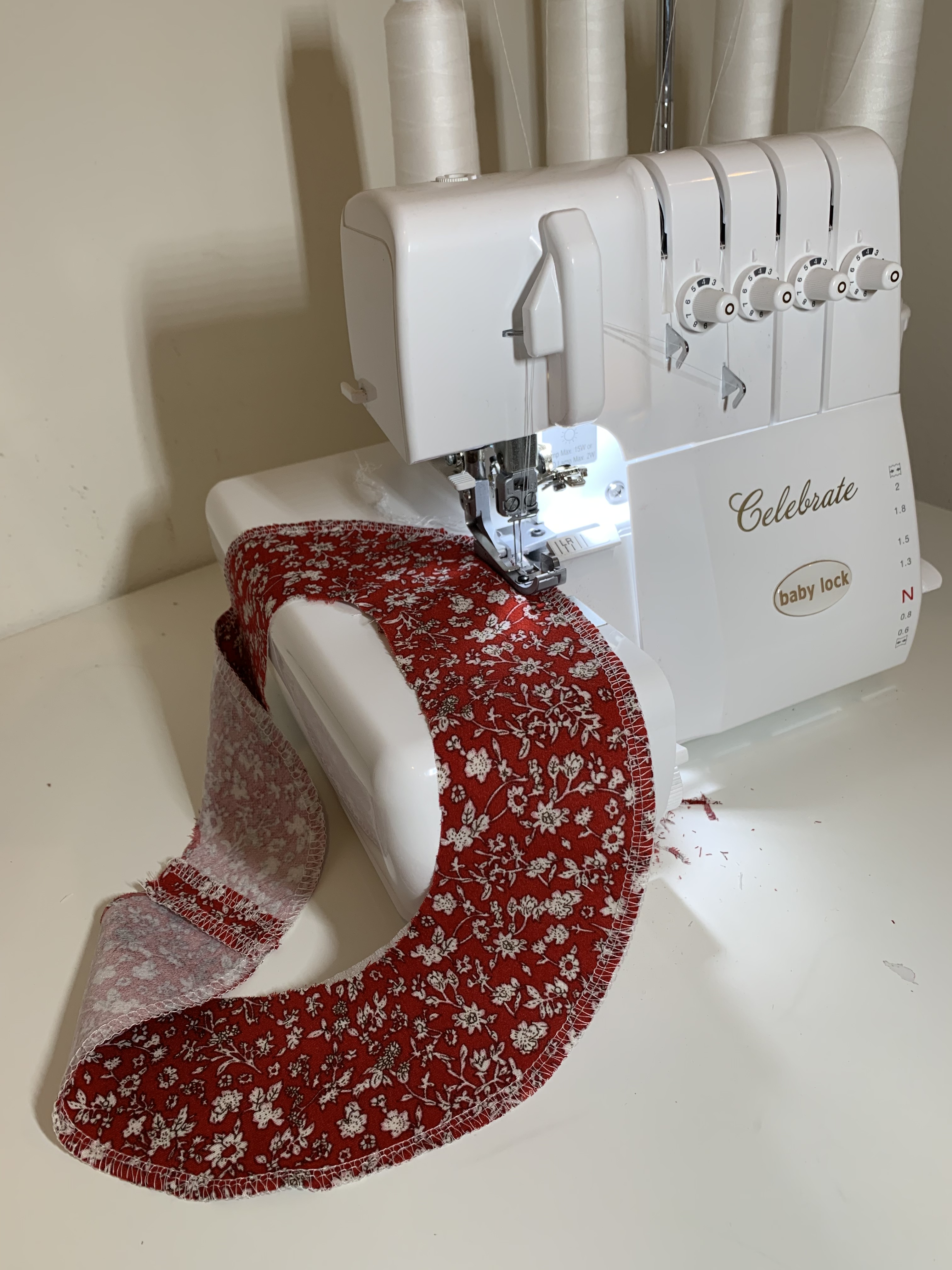Red Floral Dress with Baby Lock – The Sara Project