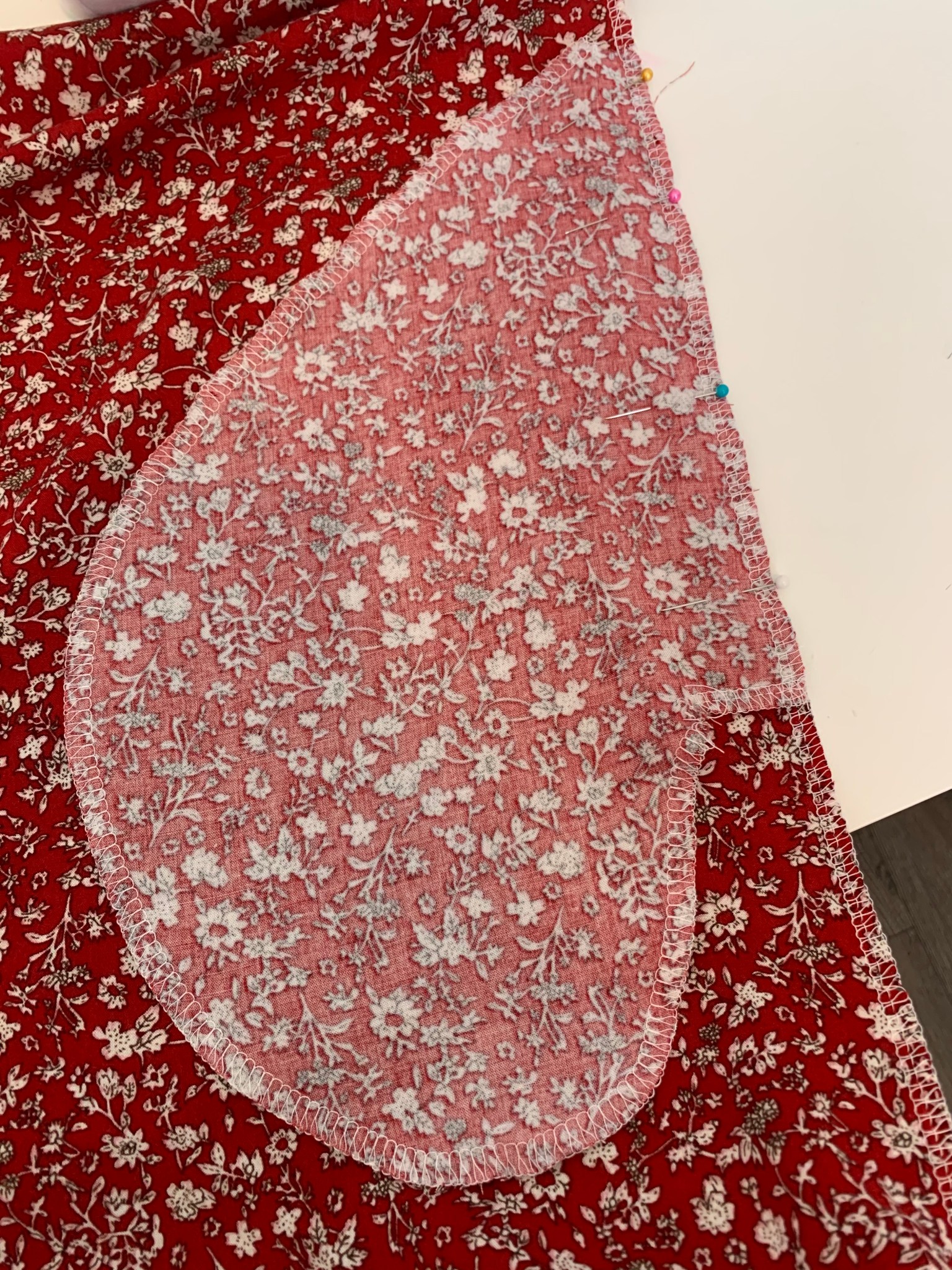 Red Floral Dress with Baby Lock – The Sara Project