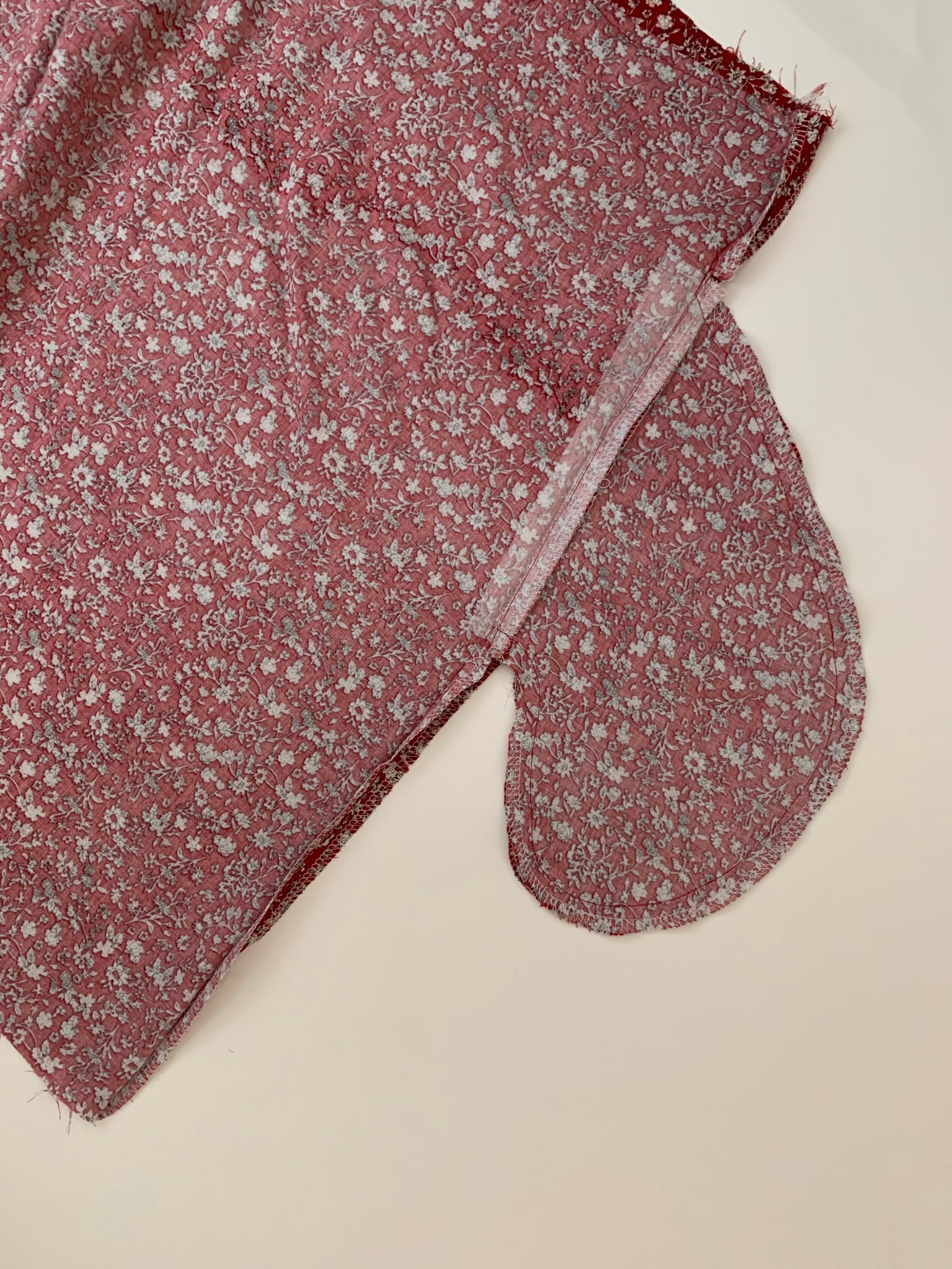 Red Floral Dress with Baby Lock – The Sara Project